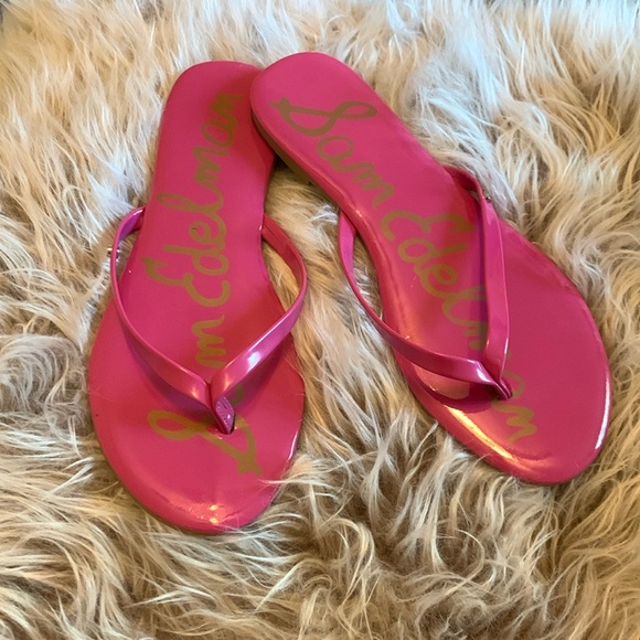 Sam Edelman | Shoes | Sam Edelman Hot Pink Thong Flip Flops | Poshmark